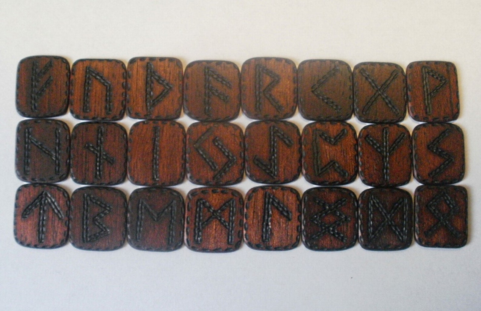 Hand Carved Futhark Rune Set, Elder Futhark, Runes, Rune Set, Norse ...