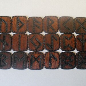 Hand Carved Futhark Rune Set, Elder Futhark, Runes, Rune Set, Norse ...