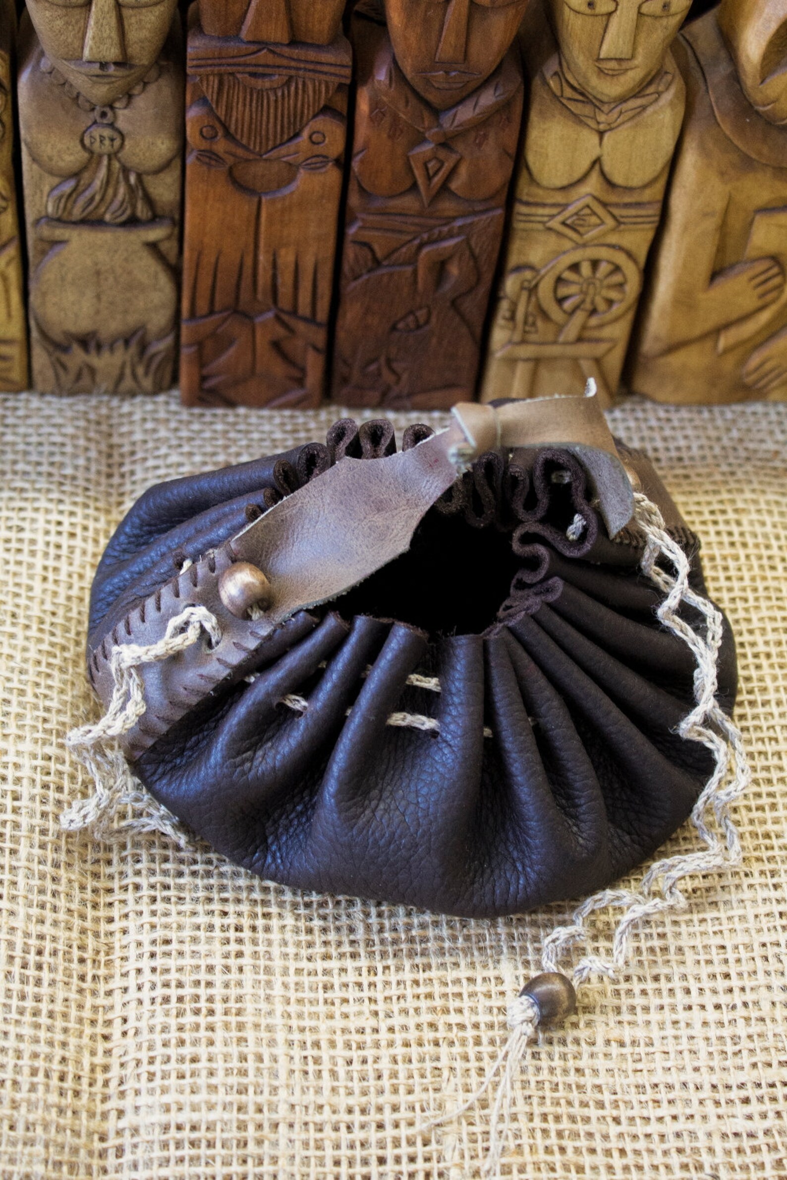 Medieval Purse Medieval Wallet Leather Pouch Rustic Hand | Etsy