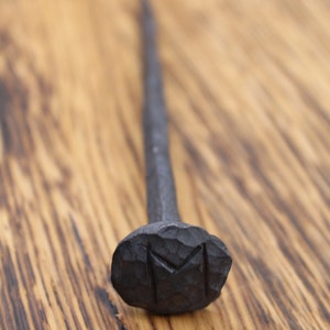 Hand Forged Rune Nails, Medieval, Rustic Nails, Old Nails, Viking Home ...