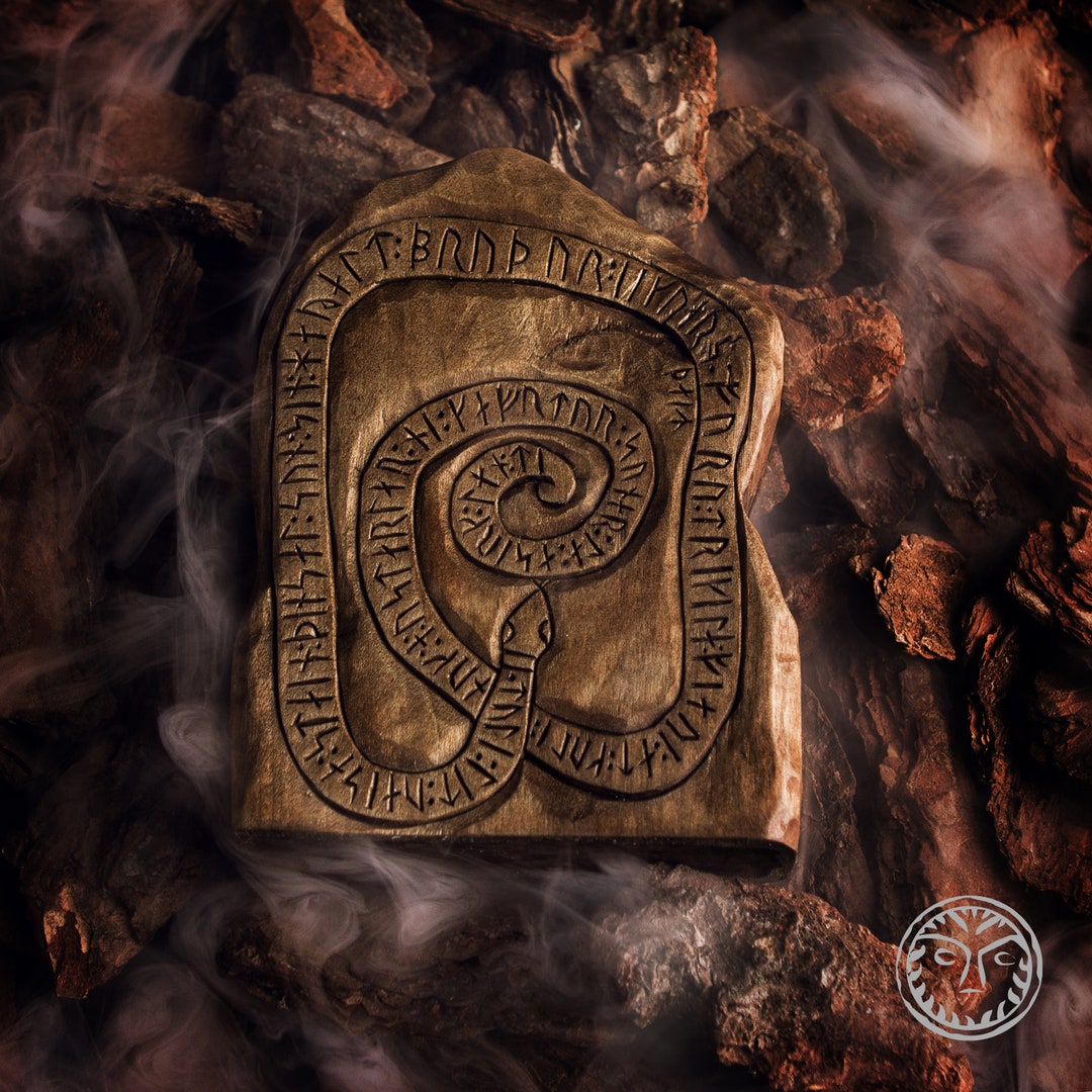 Viking Snake, Jormungandr, Ouroboros, Rune Stone, Amulet, Talisman ...