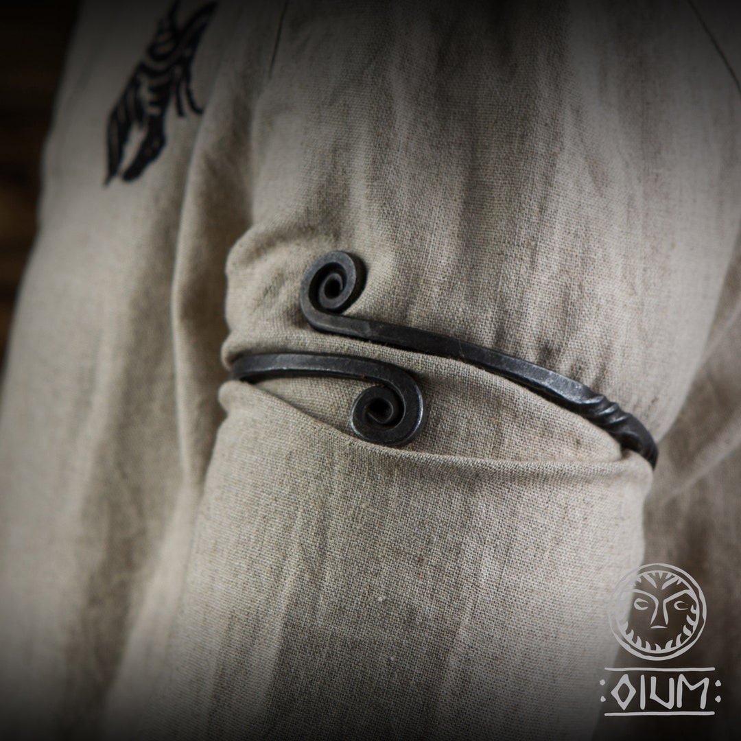 Forged Arm Ring, Bracelet, Medieval Torc, Iron Bangle, Ancient Jewelry ...