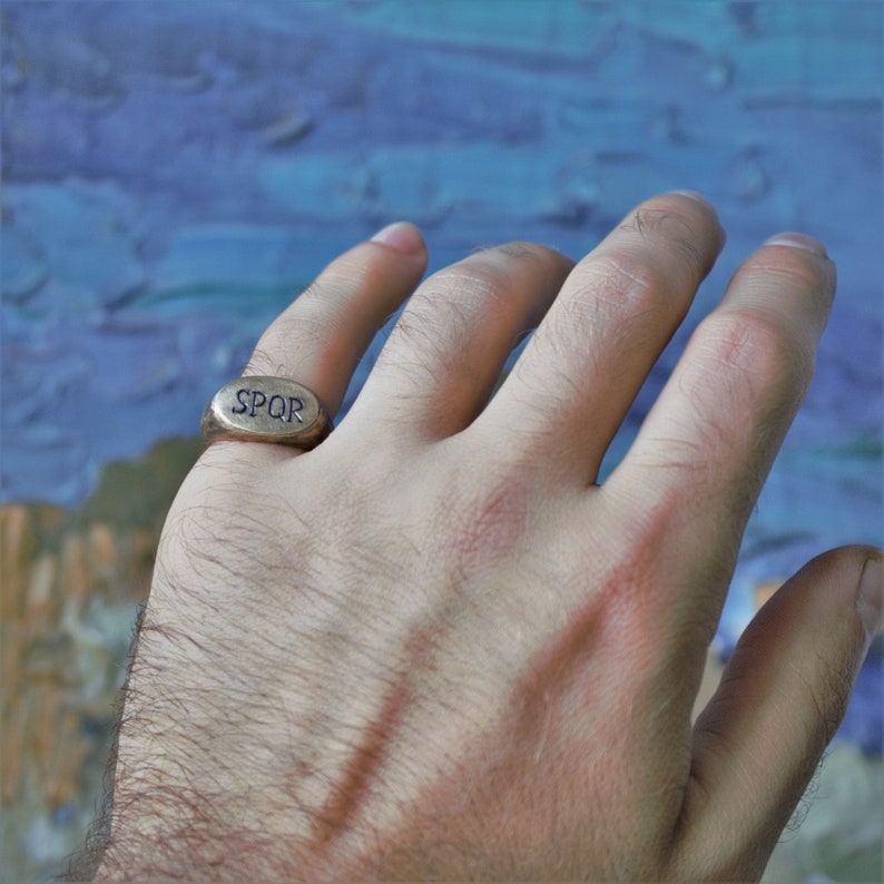 Roman SPQR Ring Senātus Populusque Rōmānus Antique Ring - Etsy