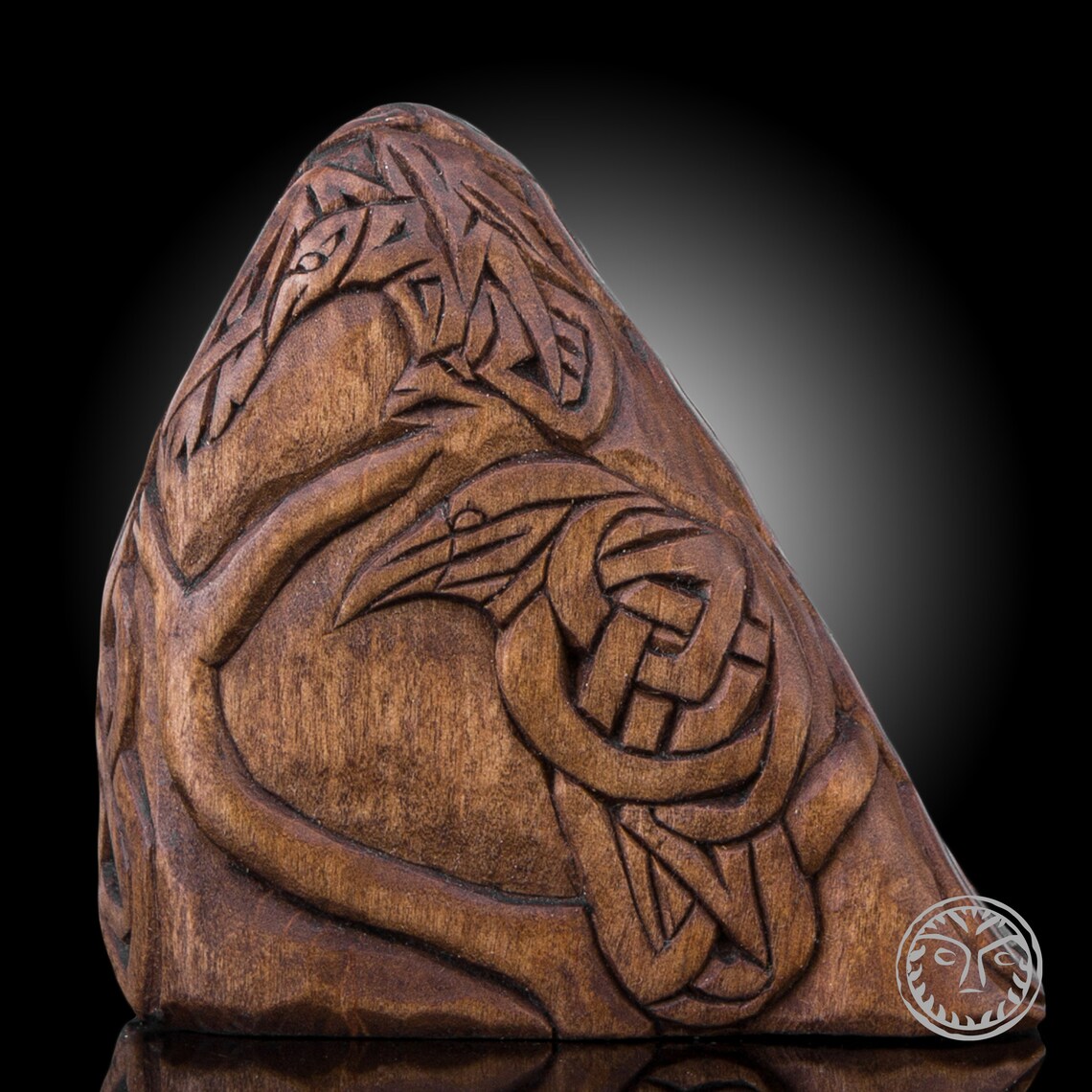 Viking Raven Odin Raven Huginn Muninn Rune Stone Amulet | Etsy