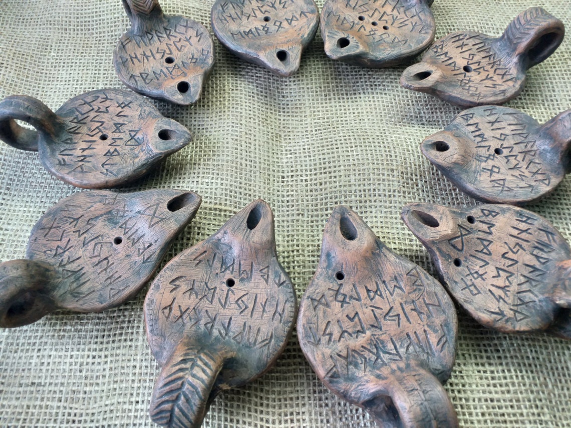 Viking Oil Lamp Ancient Lamp Pottery Lamp Viking Pottery - Etsy