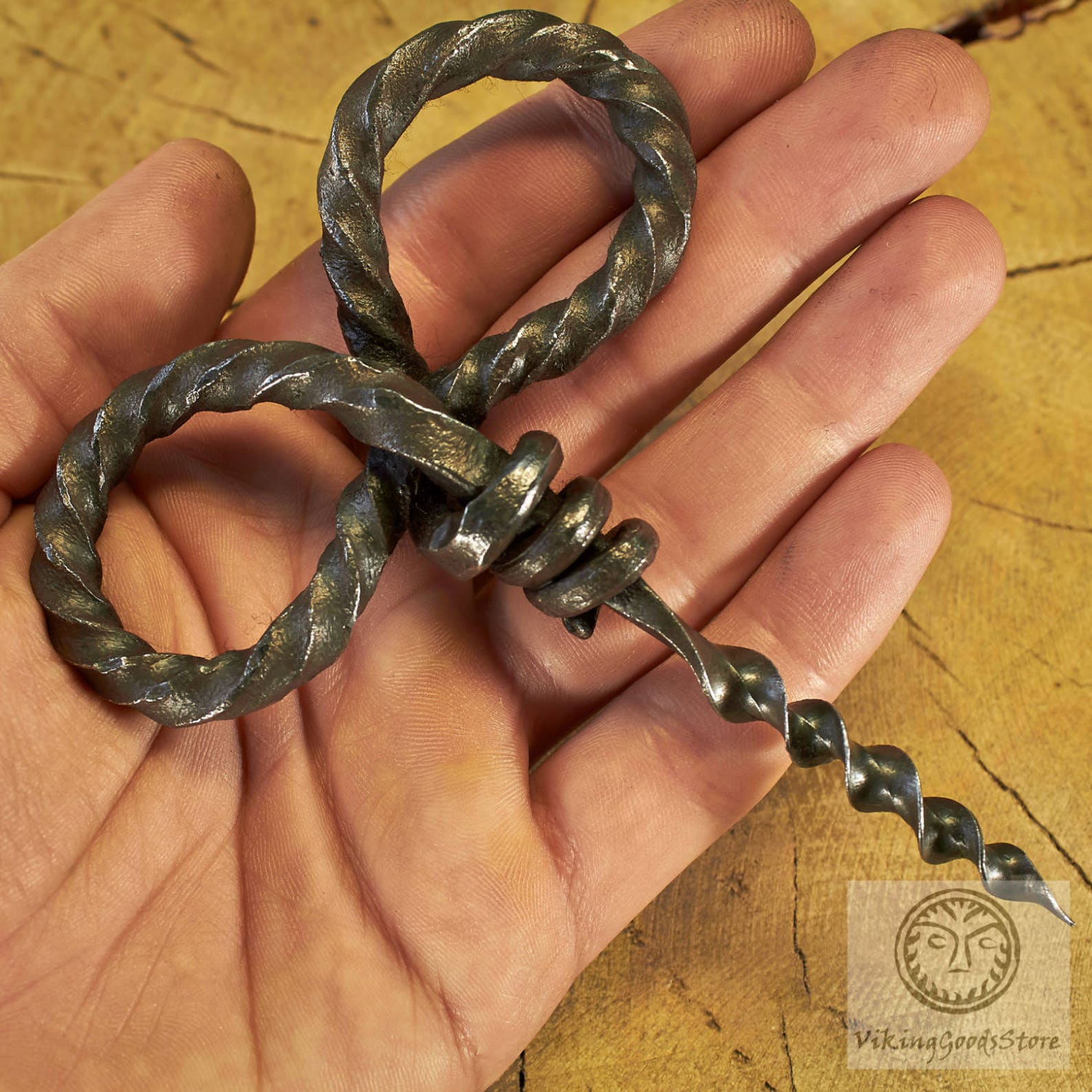 Forged Corkscrew Medieval Accessories Rustic Corkscrew Hand | Etsy