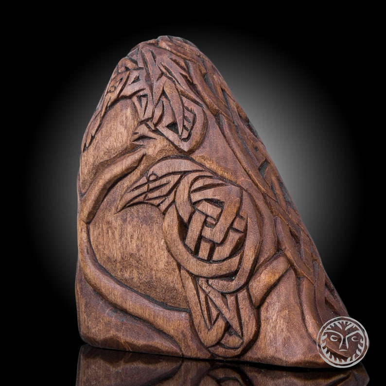 Viking Raven Odin Raven Huginn Muninn Rune Stone Amulet - Etsy