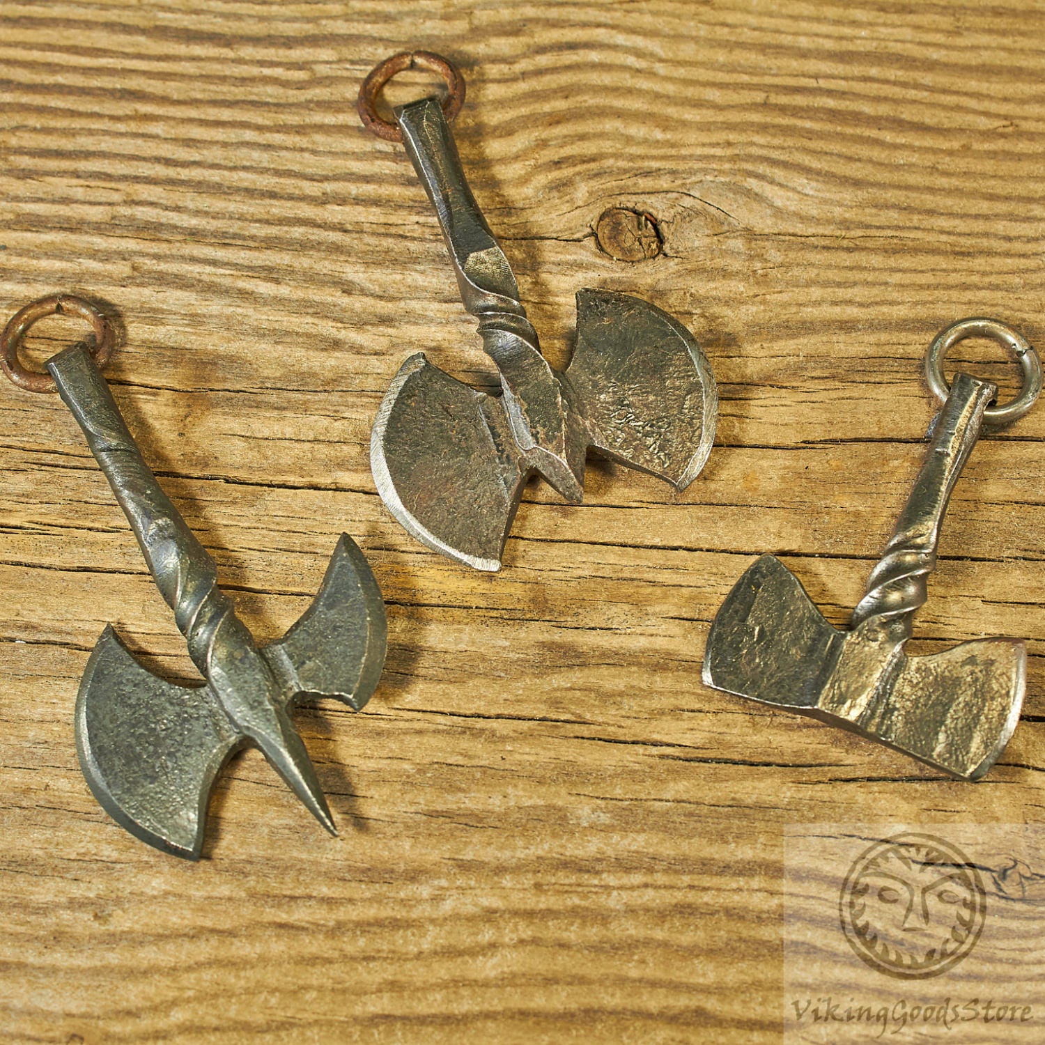 Axes Forged Pendant Axe Pendant Viking Jewelry Medieval | Etsy