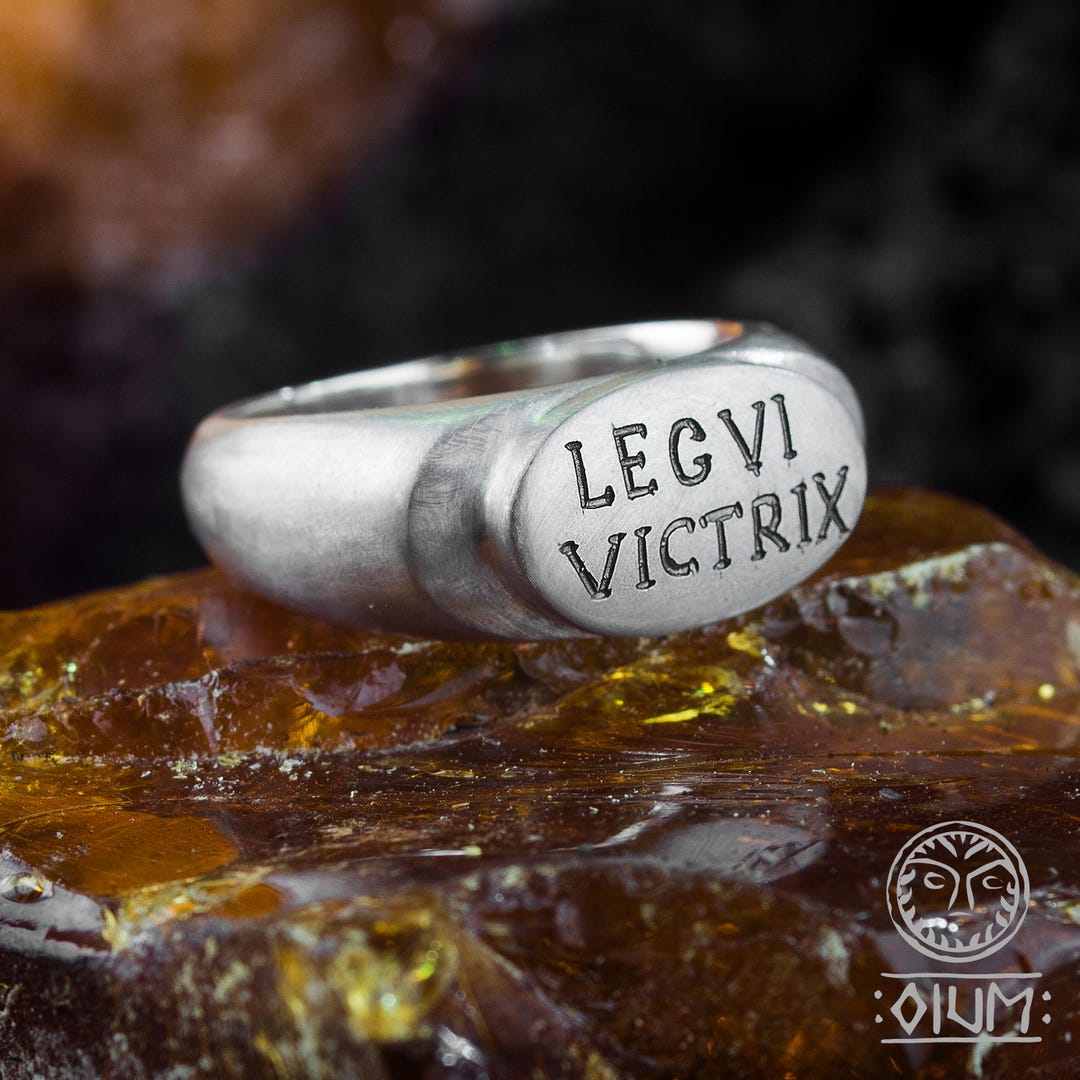 Personalized Ancient Rome Style Ring With Legio VI Victrix, Solid ...