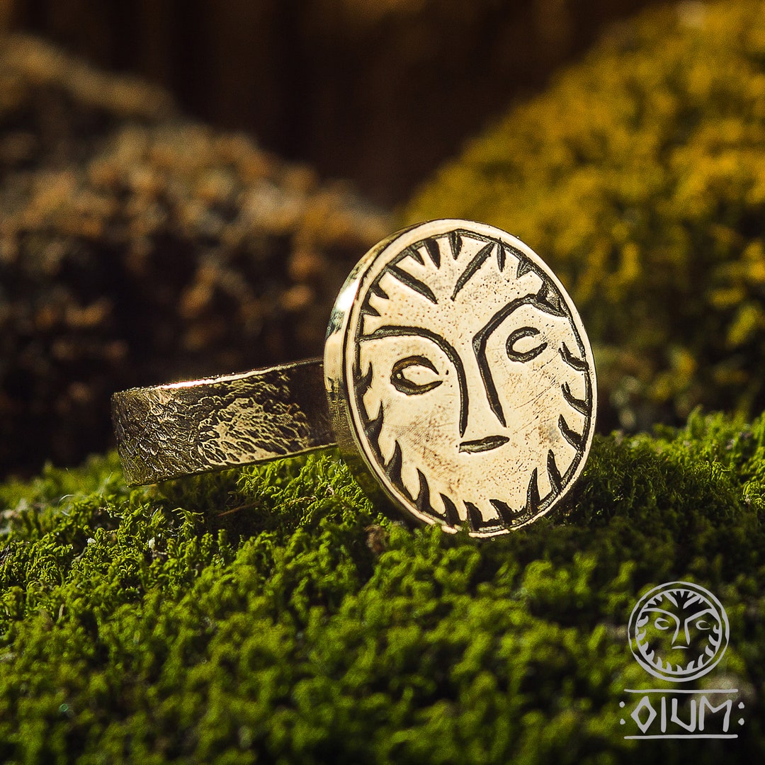 Sunny Image Ring Sun Symbol Sun God Solar Symbol Sun - Etsy