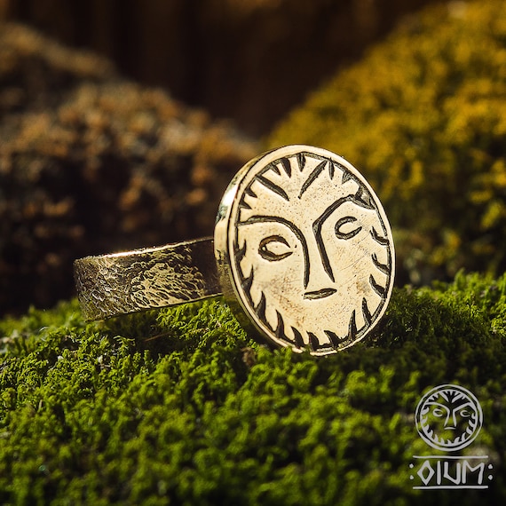 Sunny Image Ring Sun Symbol Sun God Solar Symbol Sun | Etsy