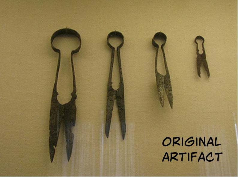 Hand Forged Scissors Medieval Scissors Ancient Accessories | Etsy