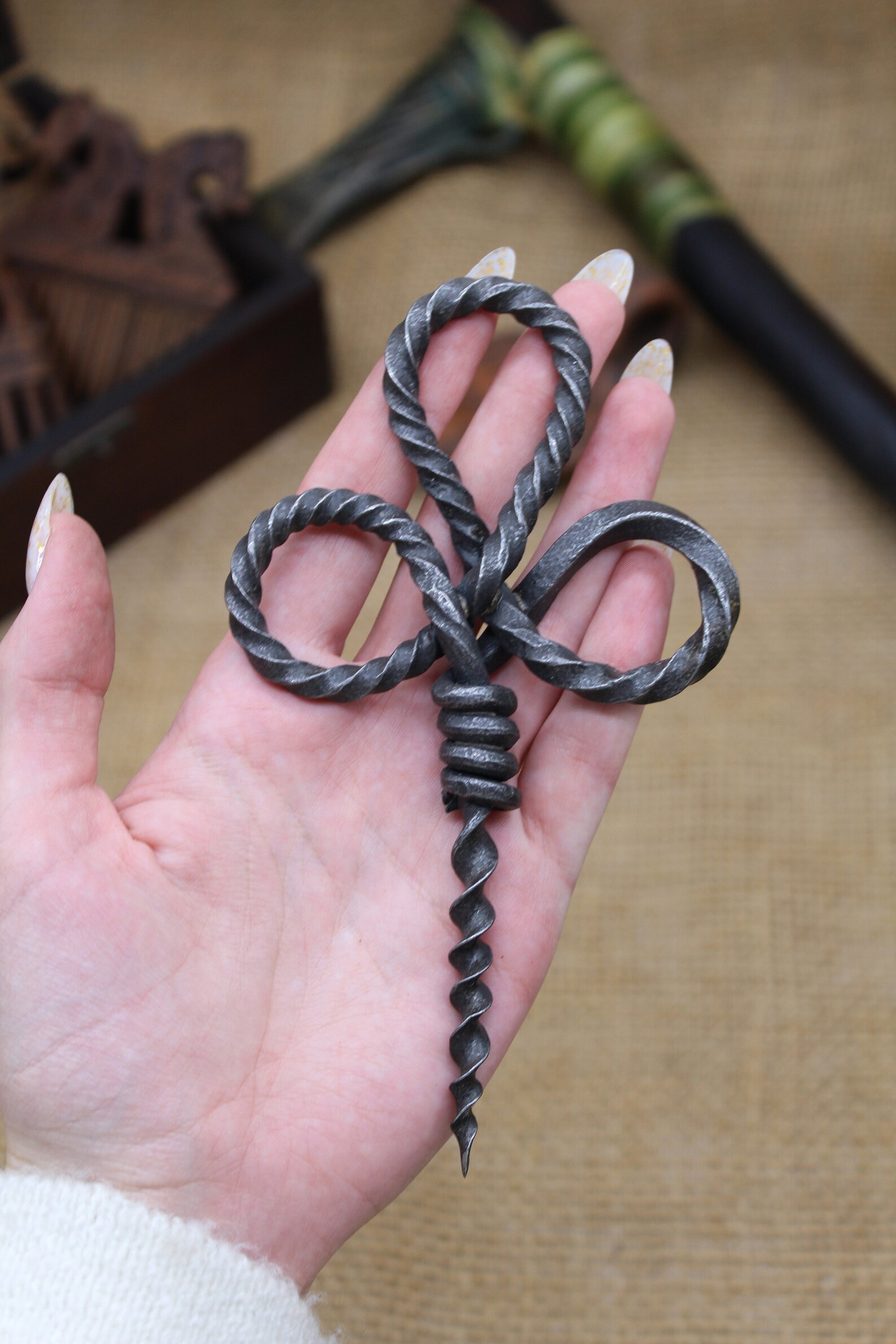 Forged Corkscrew, Medieval Accessories, Rustic Corkscrew, Hand Forged ...