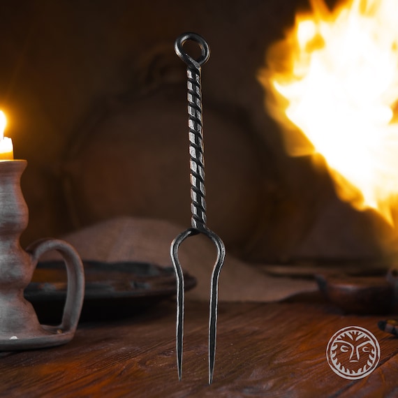 Forged Fork Viking Fork Medieval Fork Rustic Fork Forged | Etsy