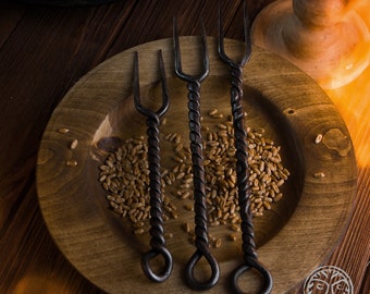 Hand Forged Dinner Set, Rustic Kitchen, Kitchen Accessories, Viking ...