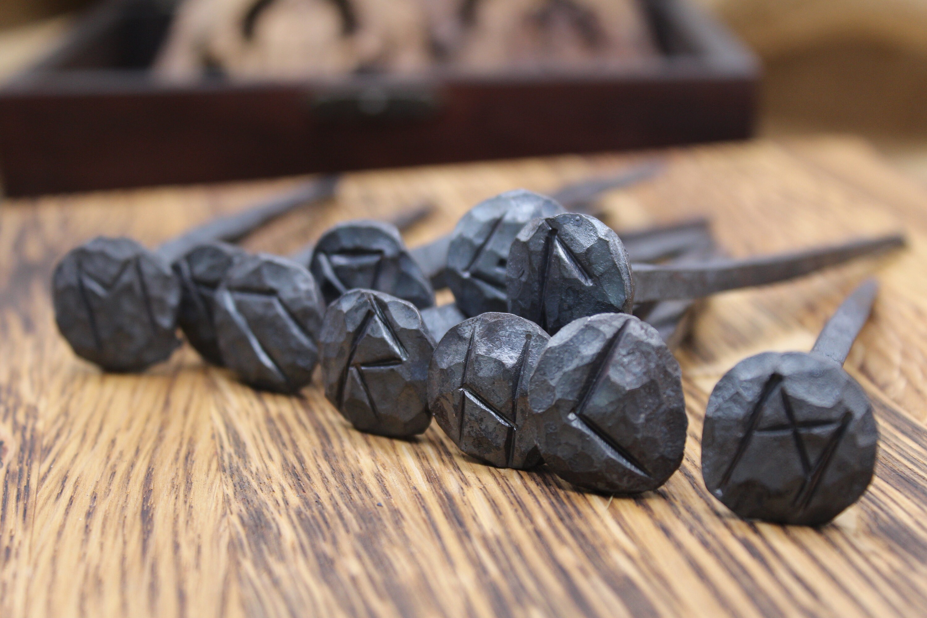 Hand Forged Rune Nails Medieval Rustic Nails Old Nails - Etsy