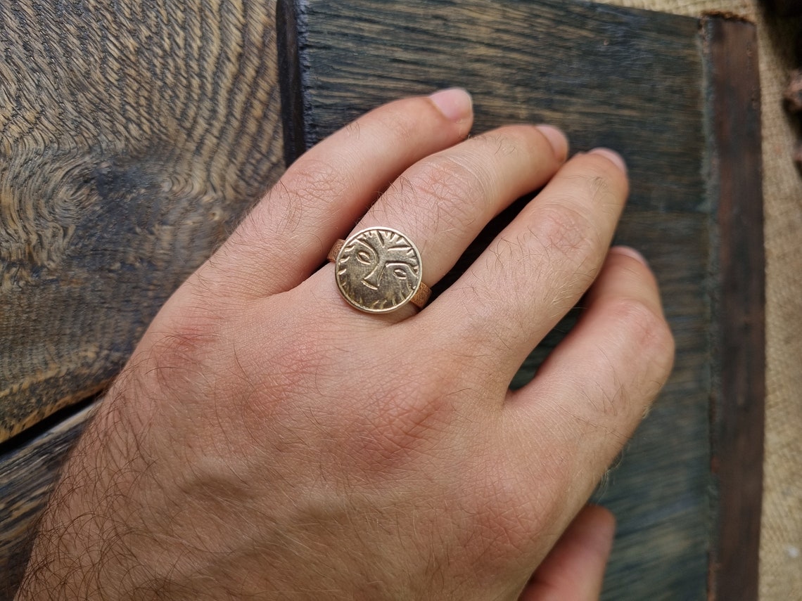 Sunny Image Ring Sun Symbol Sun God Solar Symbol Sun - Etsy