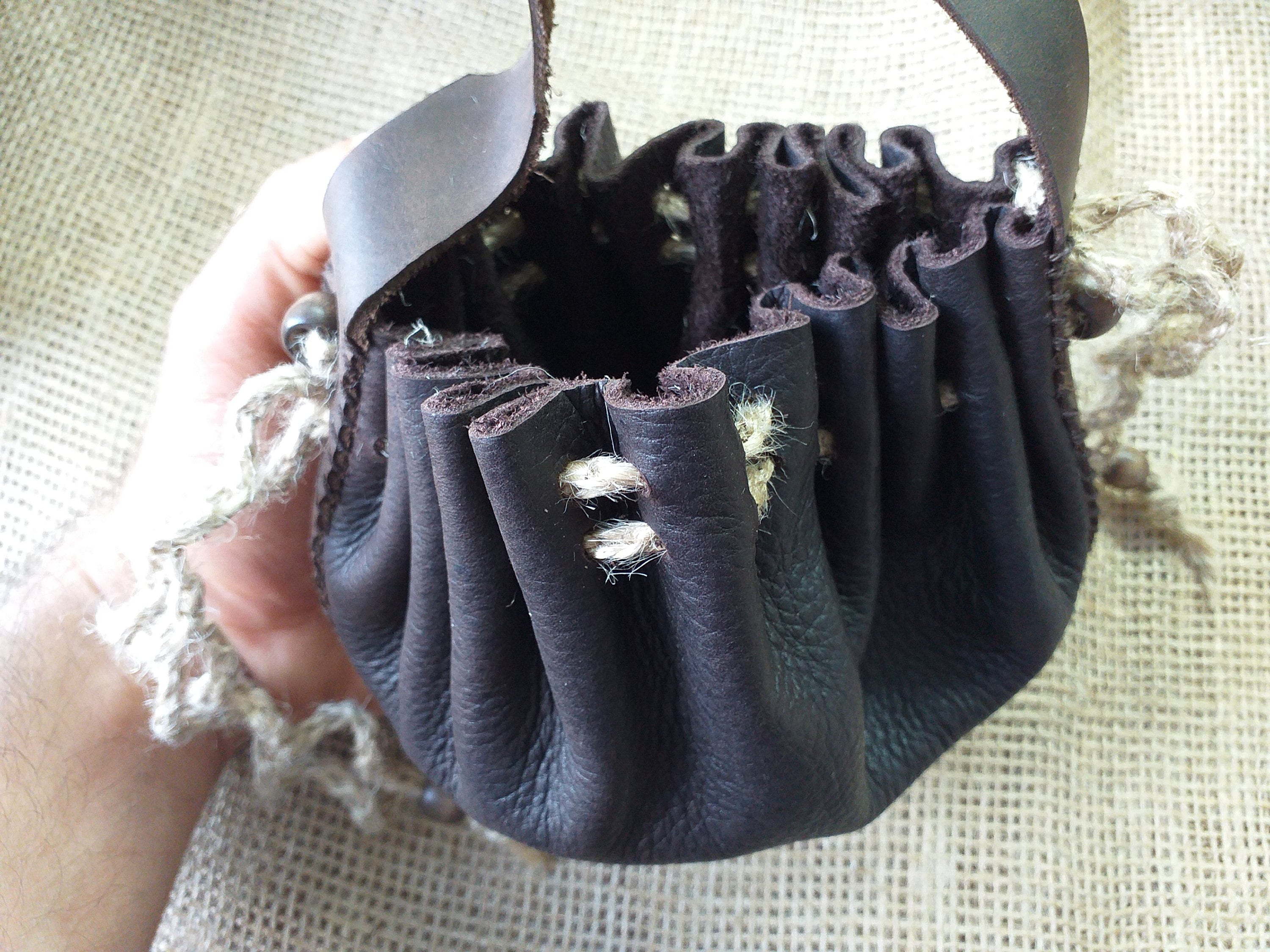 Medieval Purse Medieval Wallet Leather Pouch Rustic Hand | Etsy