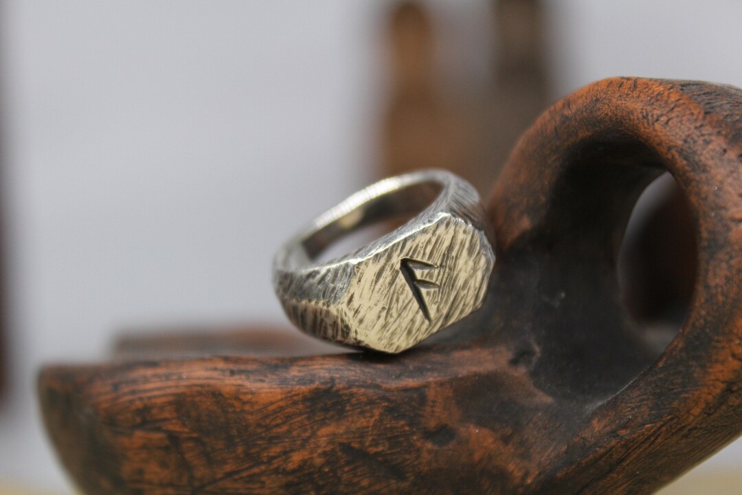 Viking Rune Ring Rune Jewelry Pagan Jewelry Futhark Ansuz - Etsy