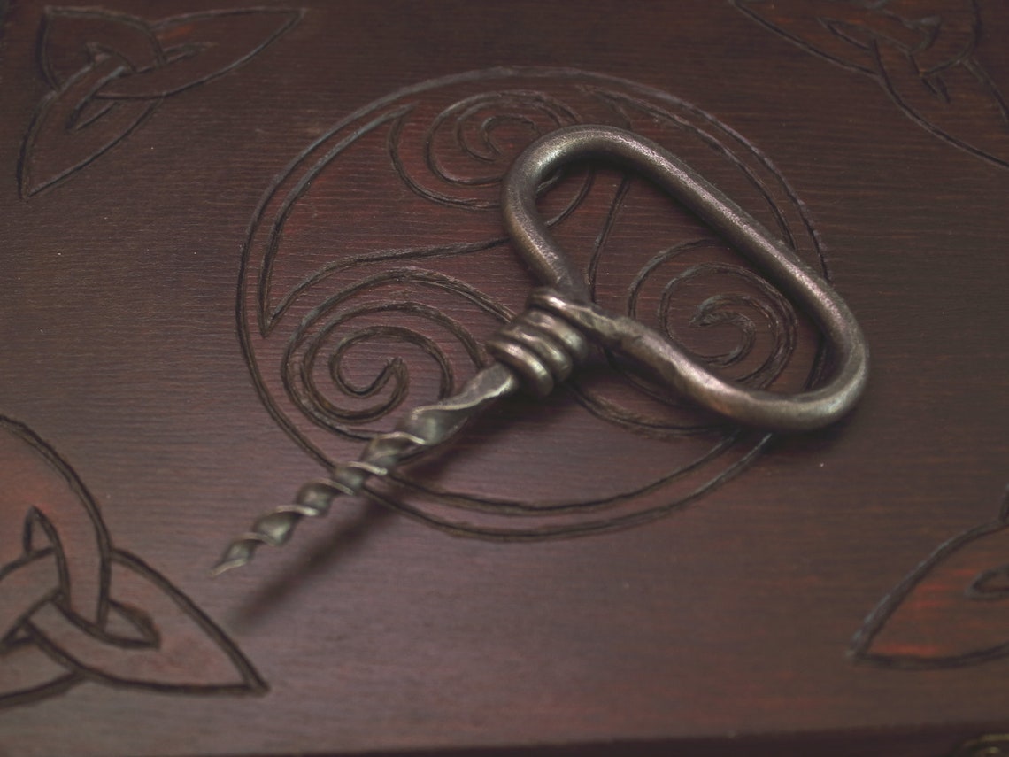 Forged Corkscrew Medieval Accessories Rustic Corkscrew Hand - Etsy