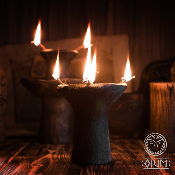 Medieval oil lamp ancient lamp viking pottery lamp viking | Etsy