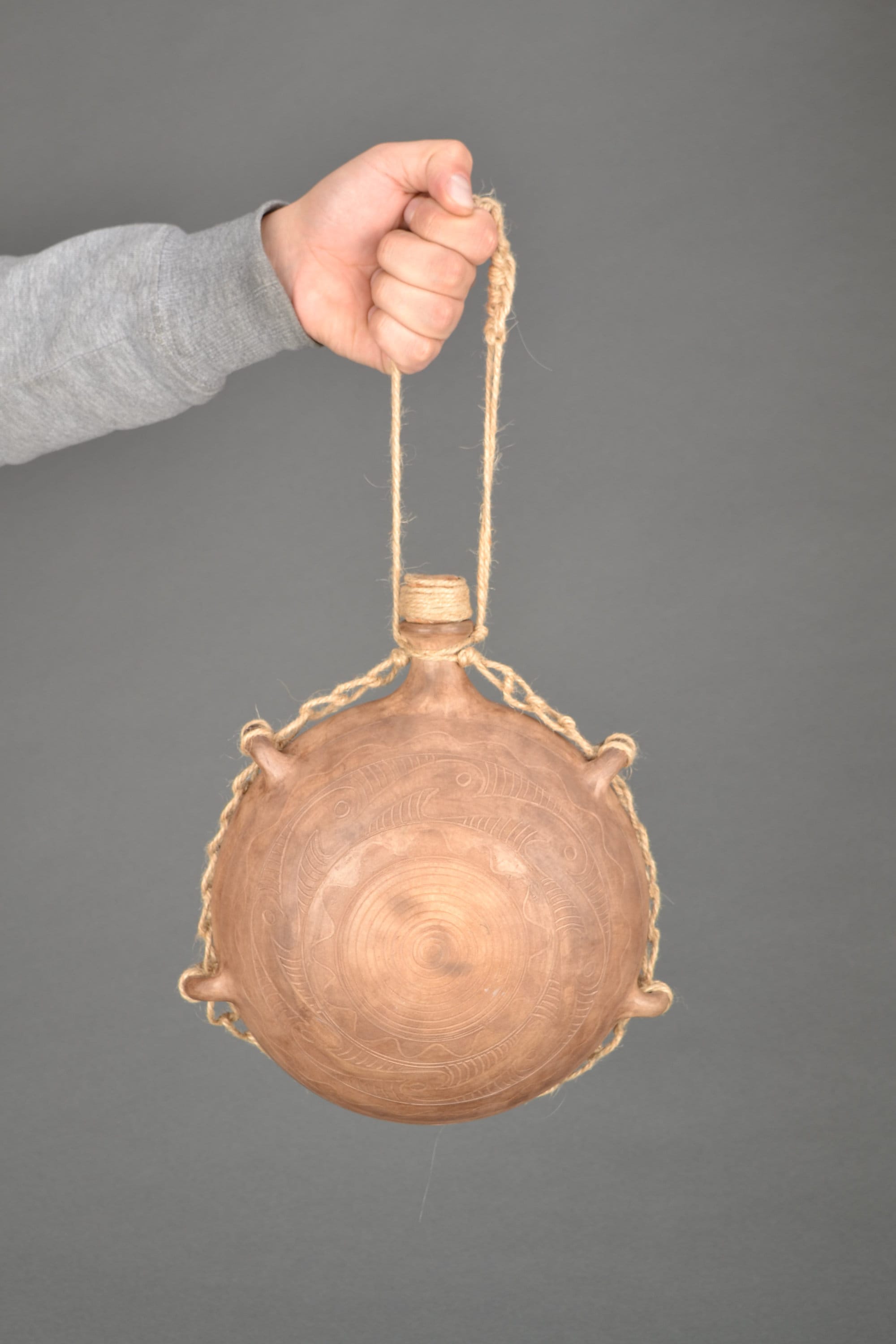 Flask Medieval Water Can Water Bottle Wine Bottle Clay - Etsy