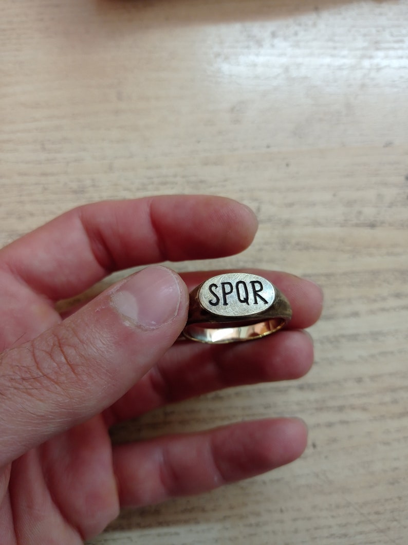 Roman SPQR Ring Senātus Populusque Rōmānus Antique Ring - Etsy