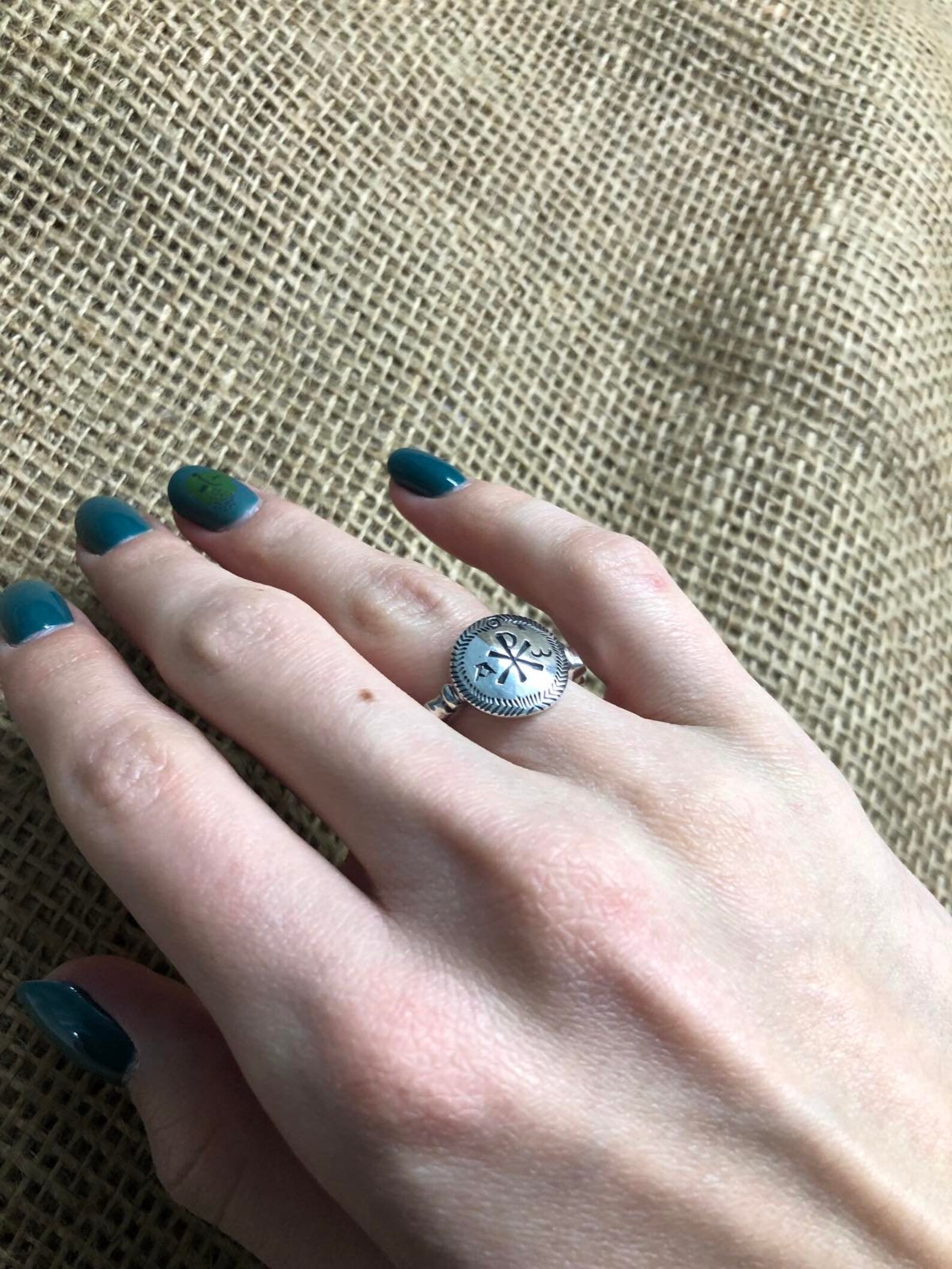 Christian Ring Chi Rho Symbol Christ Ring Alpha and Omega - Etsy