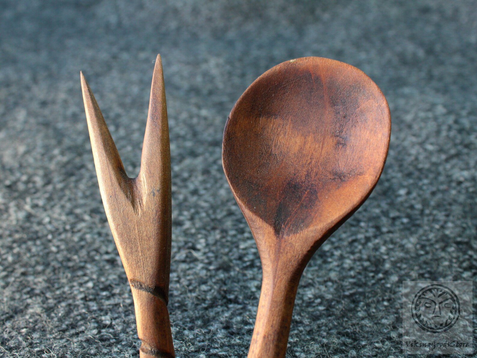 Wooden Dinner Set Viking Kitchen Medieval Cutlery Rustic | Etsy