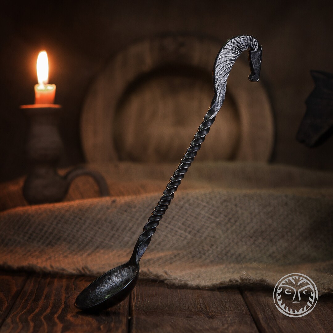 Forged Viking Horse Head Spoon, Rustic Medieval Cutlery - Etsy
