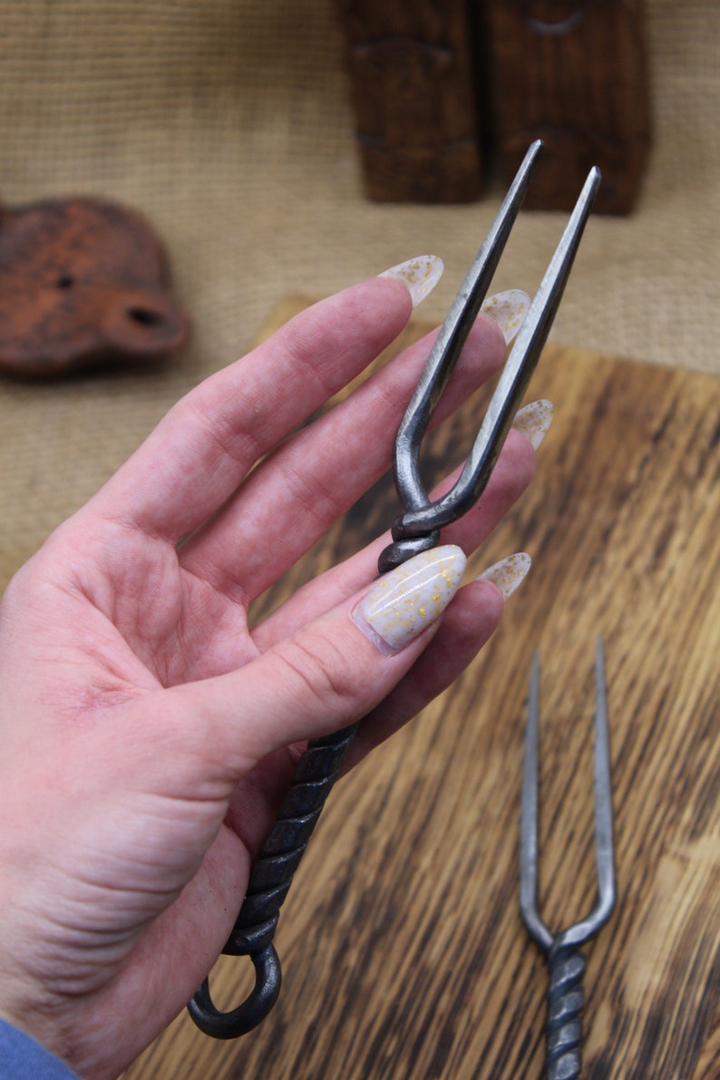 Forged Fork, Viking Fork, Medieval Fork, Rustic, Forged Cutlery, Hand ...