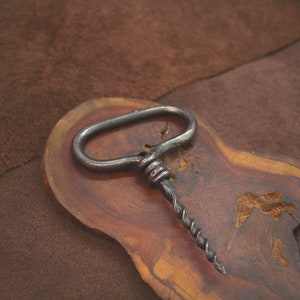 Forged Corkscrew Medieval Accessories Rustic Corkscrew Hand - Etsy