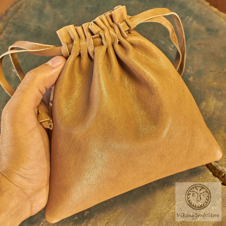 Medieval Purse Medieval Wallet Leather Pouch Rustic Hand | Etsy