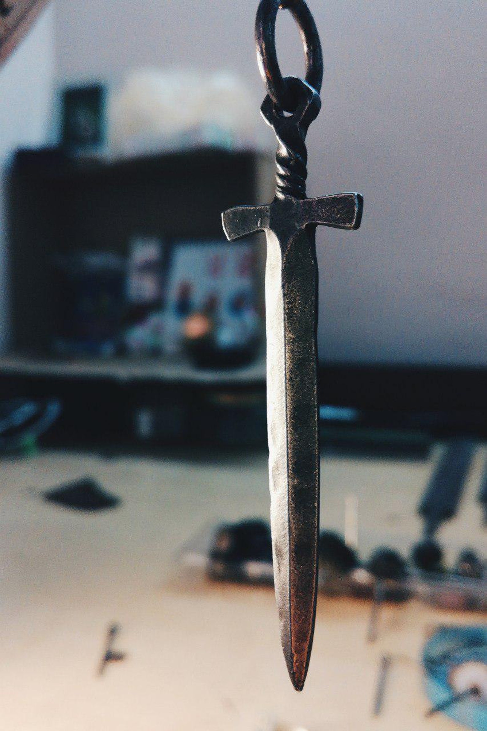 Hand Forged Sword Pendant Medieval Sword Viking Sword - Etsy