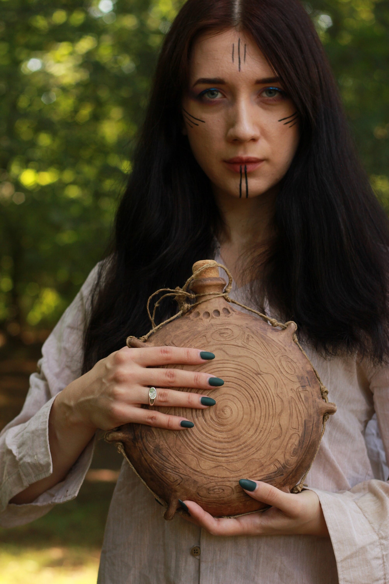 Handmade Ceramic Medieval Flask, Reenactment Water Bottle - Etsy
