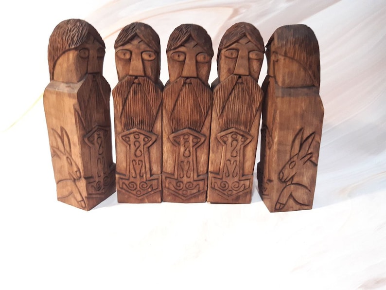 Thor Figurine Thor Hammer Thor Art Idol Pagan God Amulet - Etsy