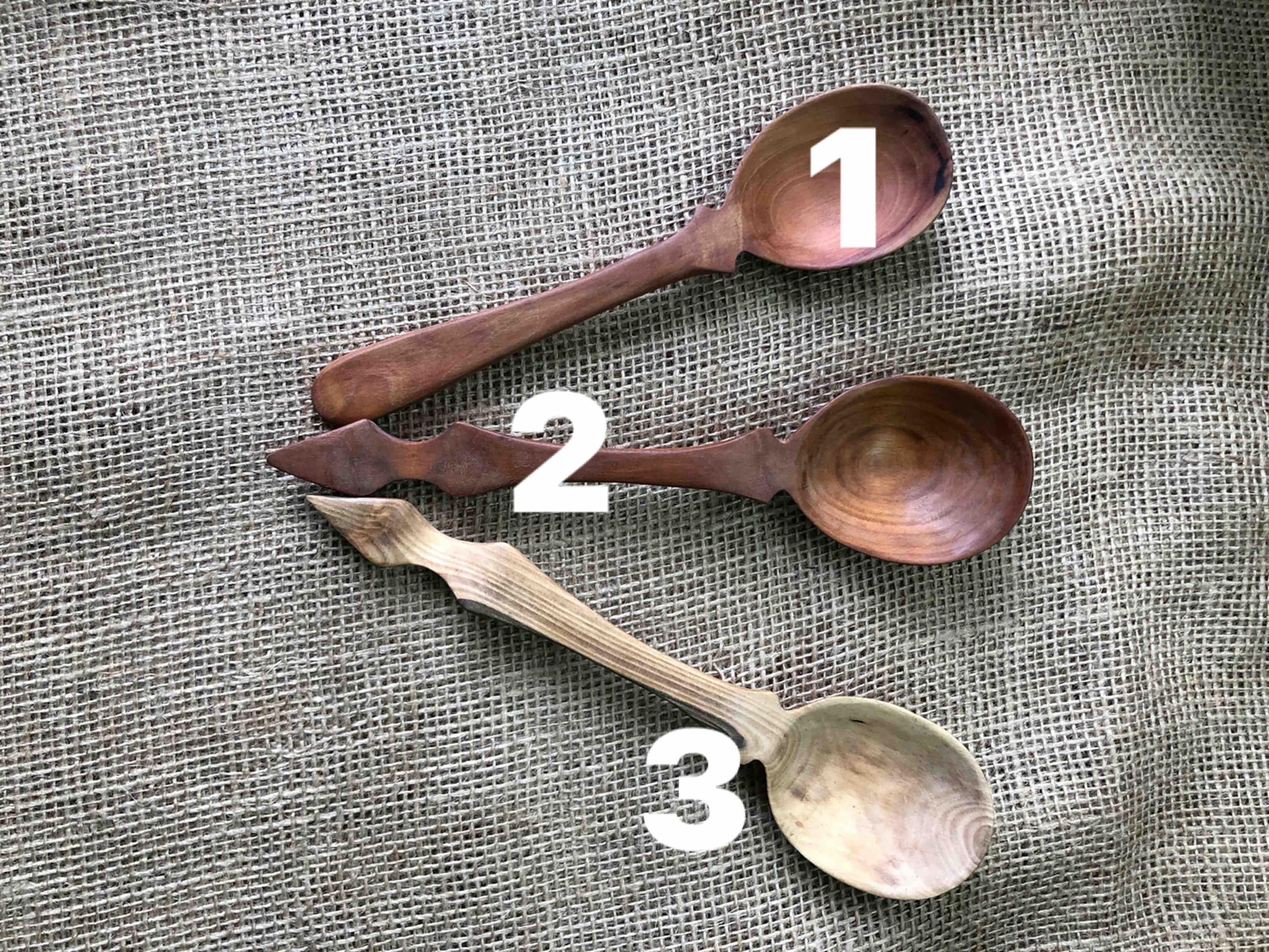 Medieval Spoon Viking Spoon Wood Cutlery Hand Carved - Etsy