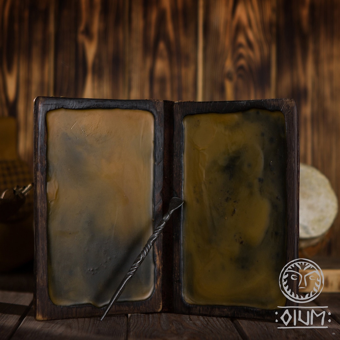 Wax Writing Tablet Ancient Book Wooden Tablets Stylus SCA - Etsy