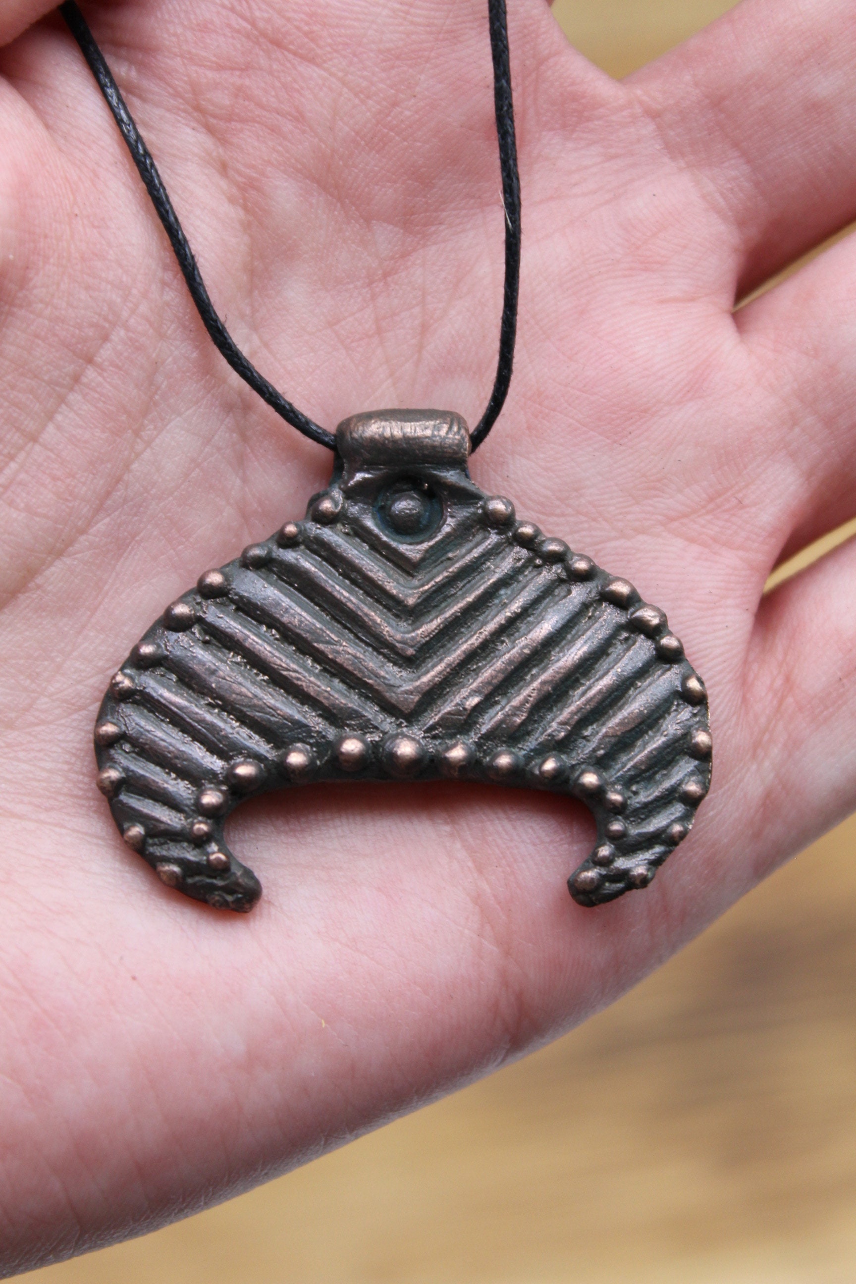 Medieval Amulet Lunula Early Middle Ages Medieval Bronze - Etsy