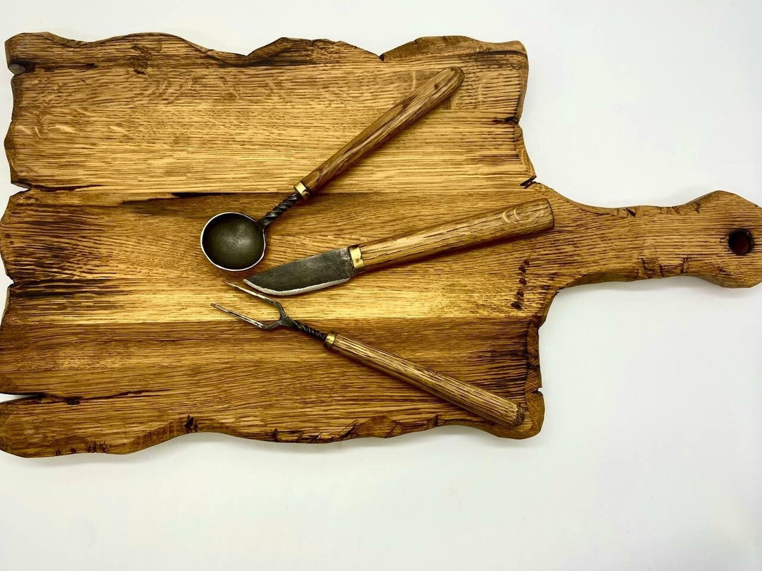Forged Dinner Set, Viking Cutlery, Medieval Cutlery, Rustic Cutlery ...