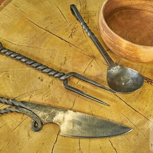 Hand Forged Dinner Set Rustic Kitchen Kitchen Accessories - Etsy