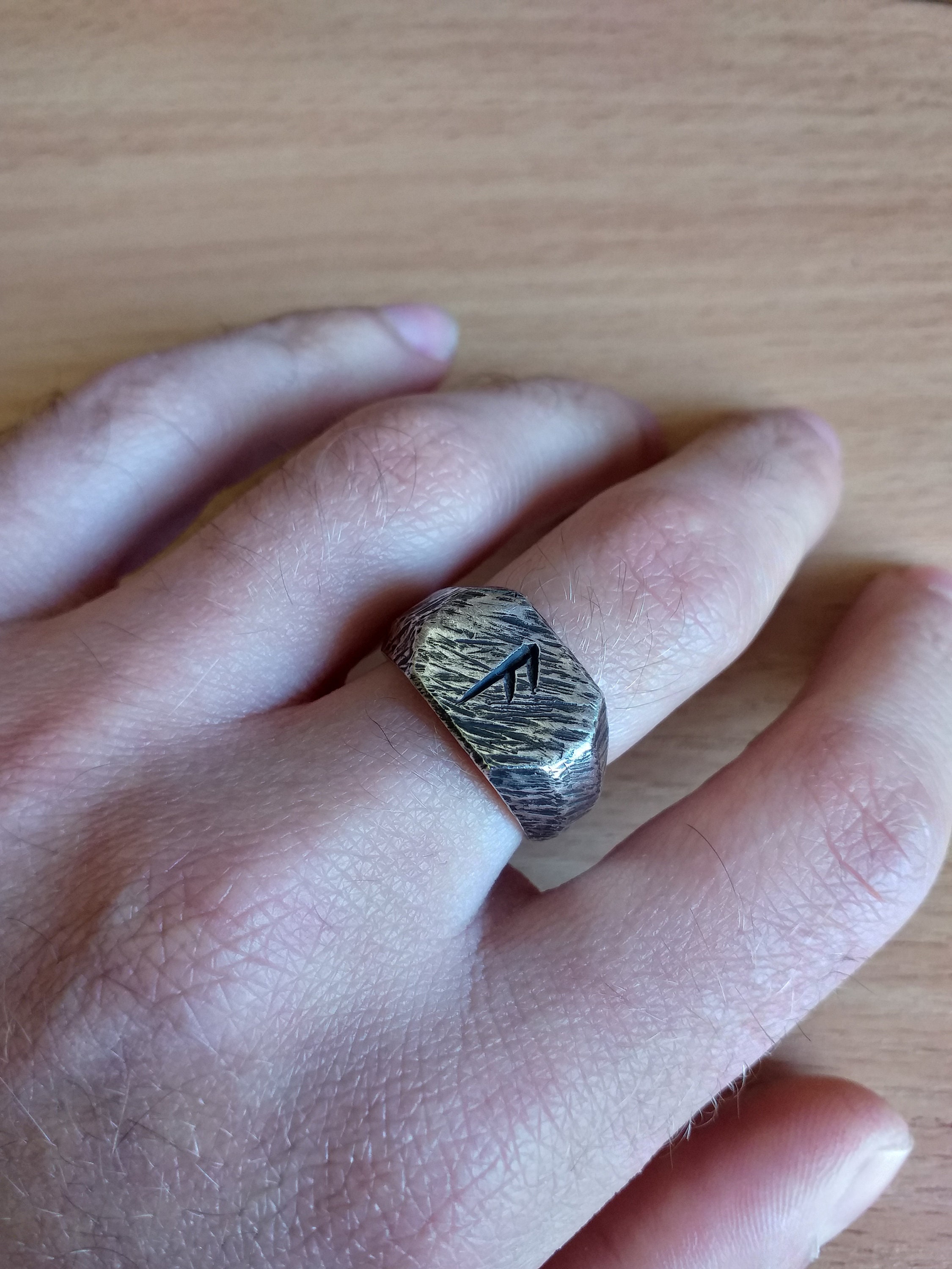 Viking Rune Ring Rune Jewelry Pagan Jewelry Futhark Ansuz - Etsy