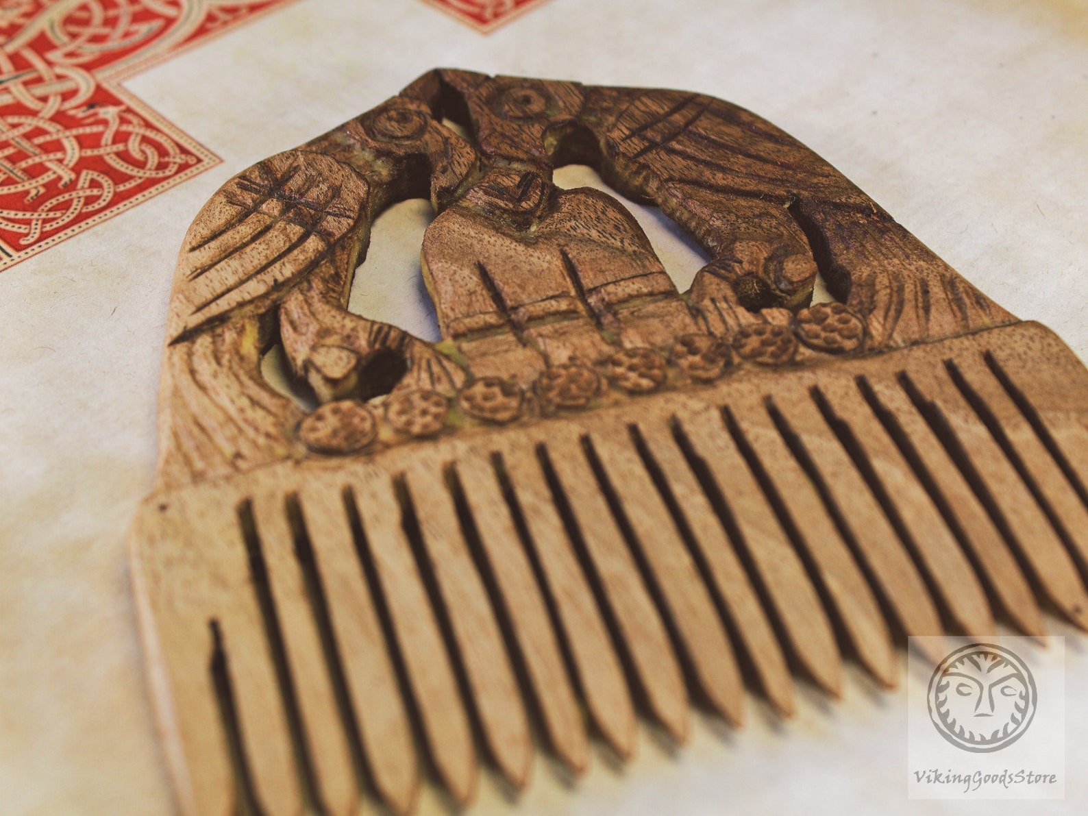 Wooden Comb Odin Odin Art Odin Raven Medieval Comb Carved | Etsy