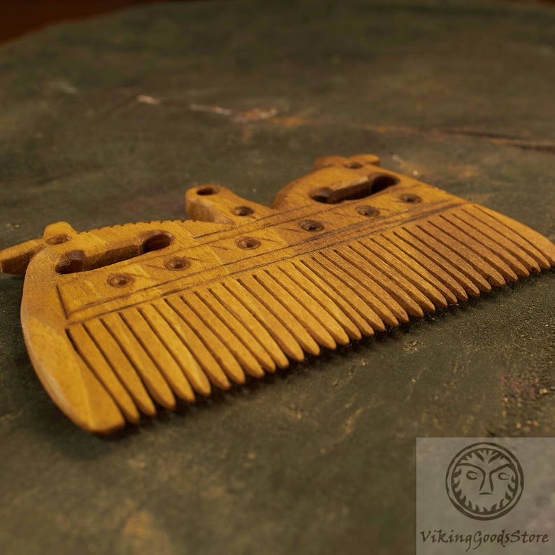 Wooden Comb, Medieval Carved Comb, Viking, Norse, Scandinavian, Slavic ...