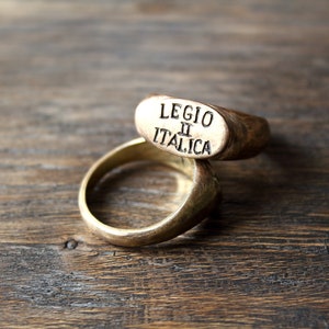 Personalized Ancient Rome Style Ring With Legio VI Victrix, Solid ...