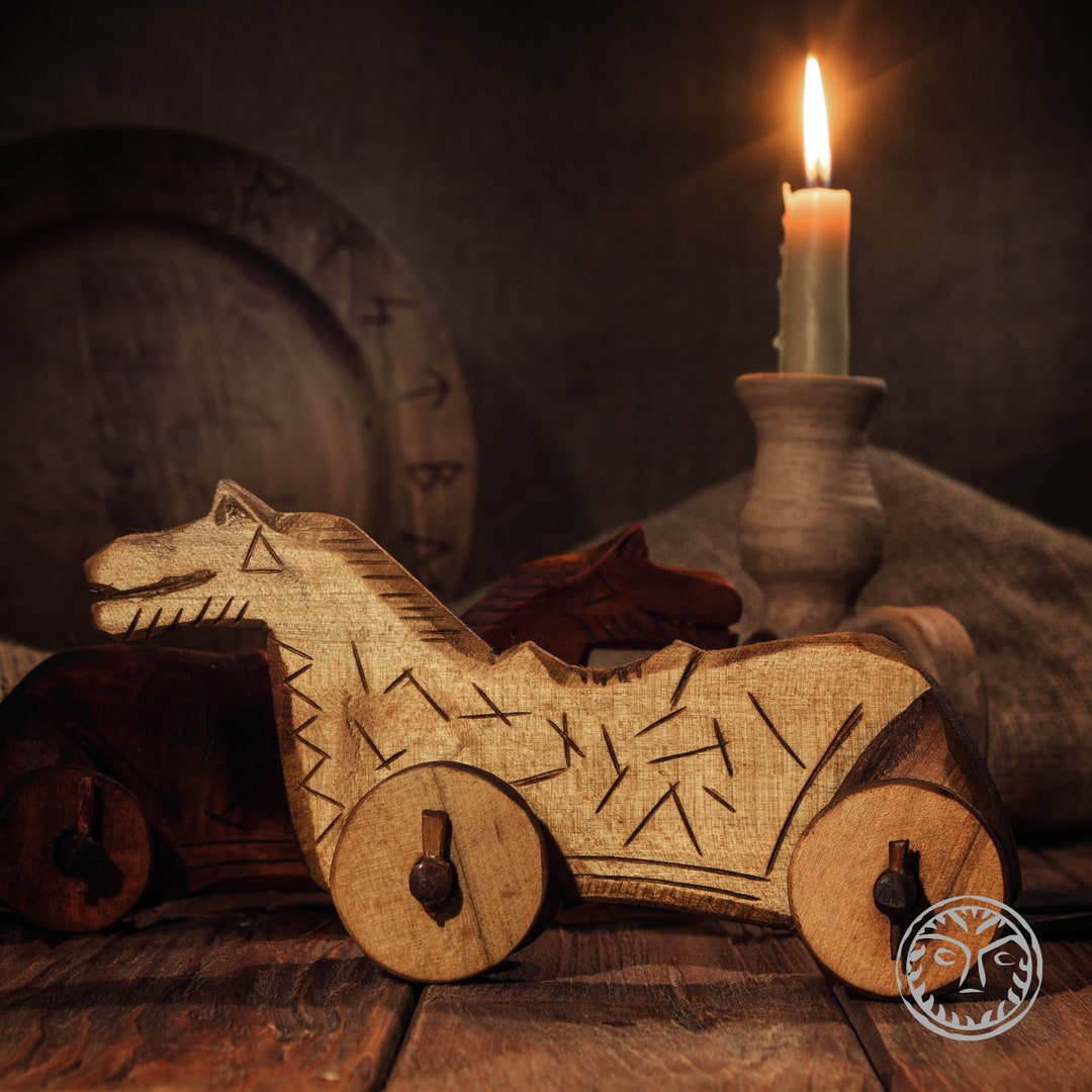 Toy Horse, Baby Toy, Medieval Toy, Medieval Game, Wooden Toy, Slavic ...