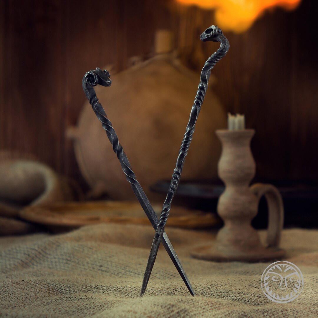 Forged Viking Fork, Ram Head, Medieval Fork, Rustic Fork, Forged ...