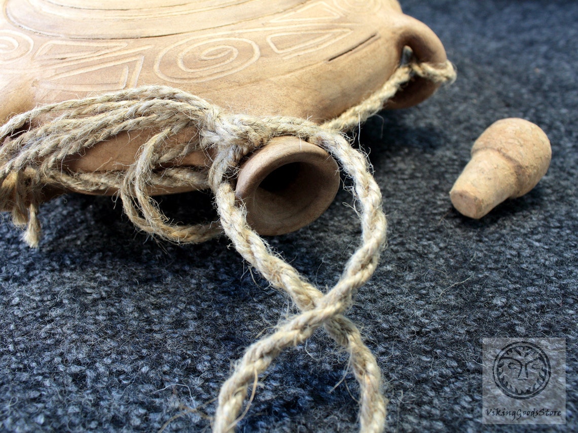 Flask Medieval Water Can Water Bottle Wine Bottle Clay | Etsy