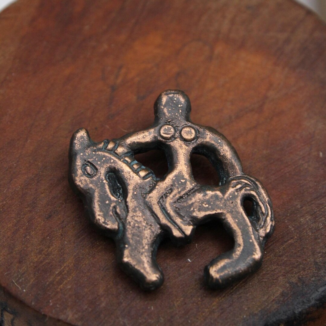 Bronze Rider Pendant, Medieval Nomadic Jewelry, Reenactment Amulet - Etsy