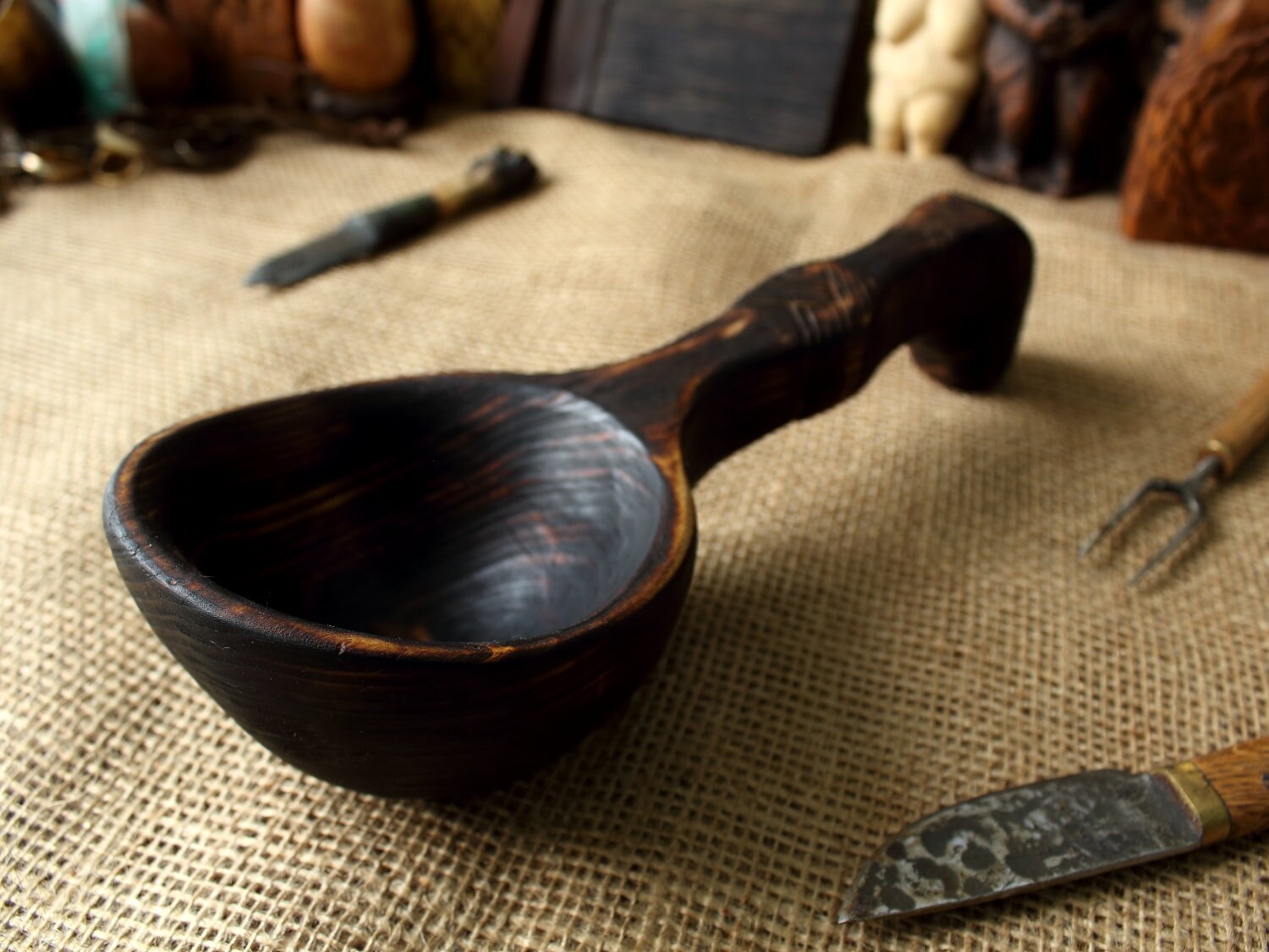 Medieval Spoon Viking Spoon Wood Cutlery Hand Carved - Etsy UK